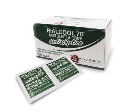 RIOQUIMICA RIALCOOL 70 SACHE C/120 - SALA DE APLICACAO - ACESSORIOS ...