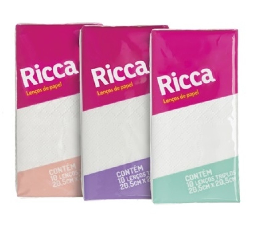 RICCA LENCO DE PAPEL BOLSO C/10 3704