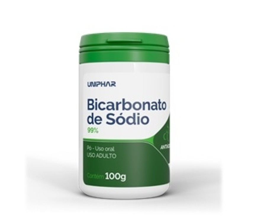 UNIPHAR BICARBONATO DE SODIO POTE 100G - UNIPHAR - OFICINAIS