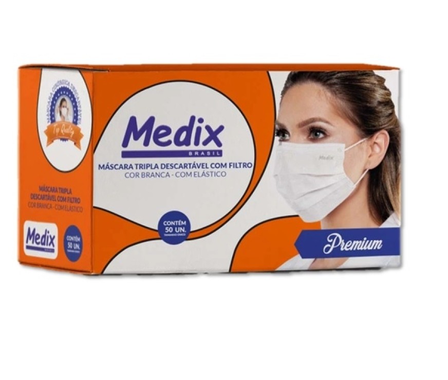 MEDIX MASCARA TRIPLA C/ELASTICO C/50