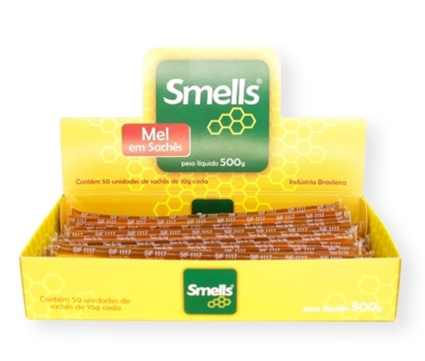 SMELLS MEL SACHE NATURAL 10GR C/50 - SMELLS - MEL / PRÓPOLIS